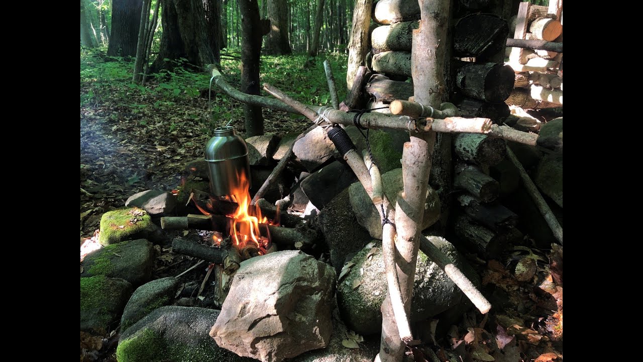 Bushcraft Pot Crane Construction - YouTube