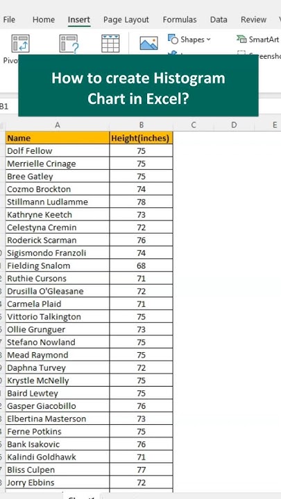 Excel Histogram Chart Tutorial - Step by Step Instructions & Tips - YouTube