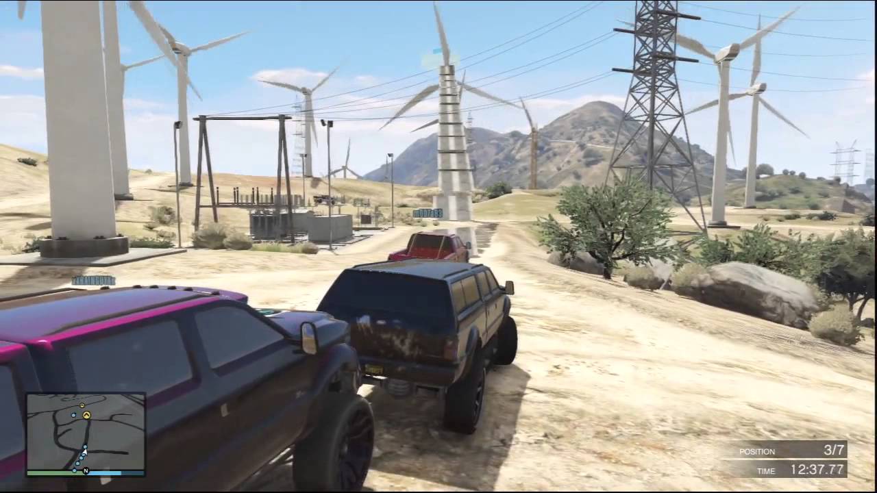 GTA V: Online: Sandking on Windmill Race Track - YouTube