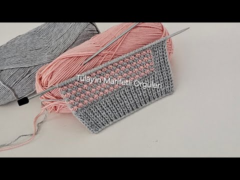 İki Renkli Kolay Yelek, Süveter, Hırka Örgü Modeli #knitting 