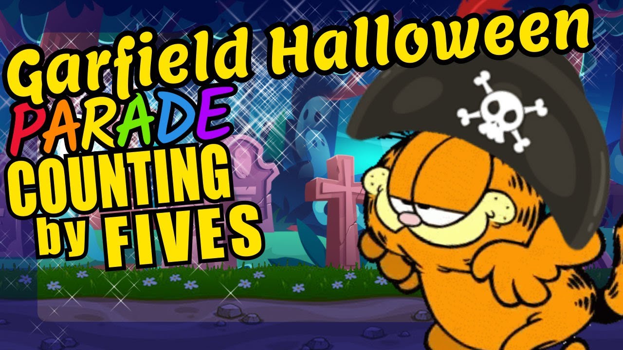 Garfield Halloween Teaching Counting by Fives Educational Math Video ...