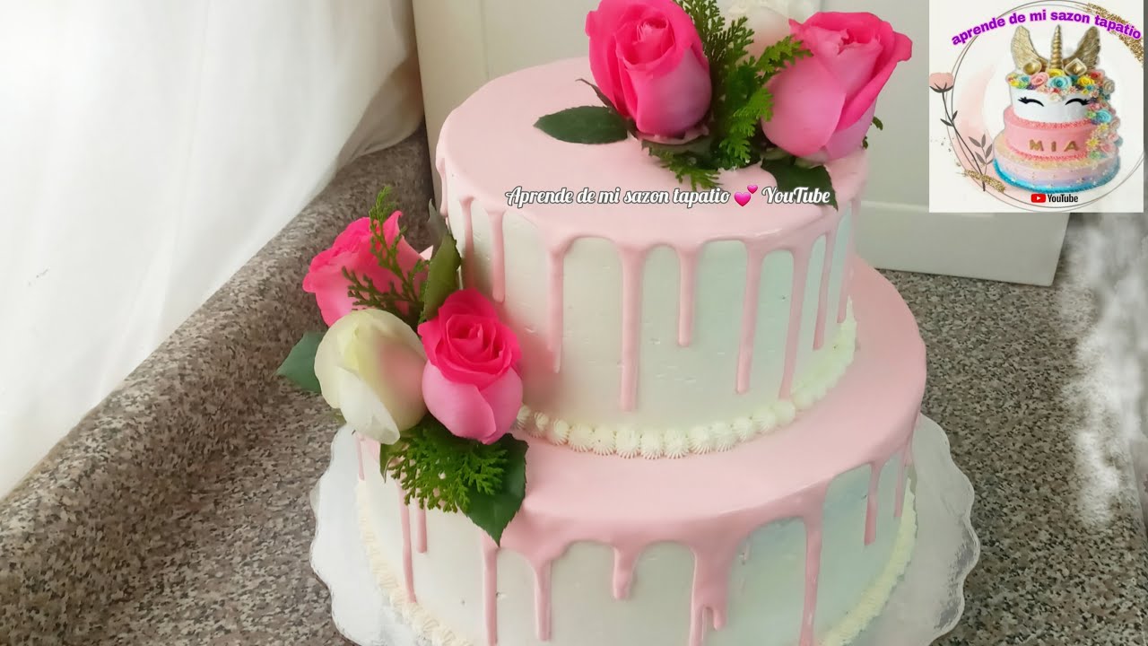 cómo hacer un pastel de dos pisos drip cake / drip cake - YouTube