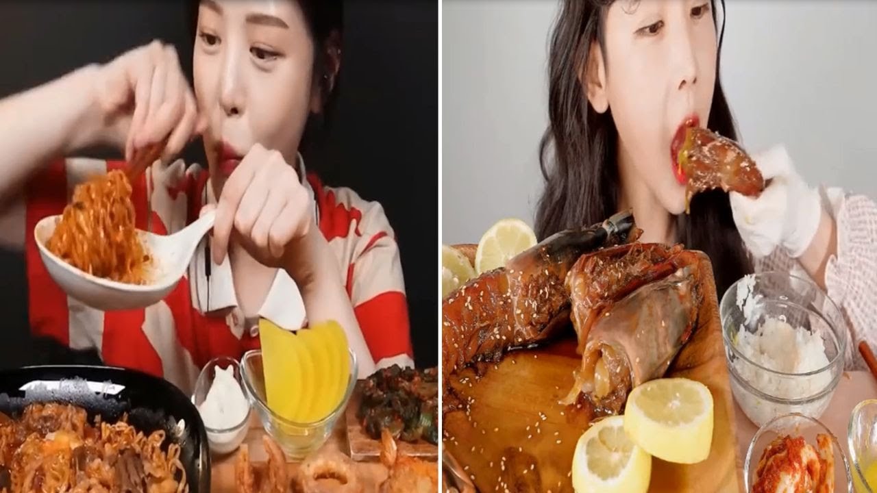 ASMR CHINESE FOOD MUKBANG w BENNY BLANCO | PANDA EXPRESS ORANGE CHICKEN ...