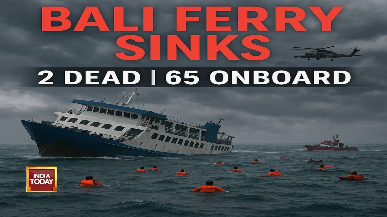 Ferry Sinks Near Bali With 65 Onboard | 2 Dead, Dozens Rescued ...