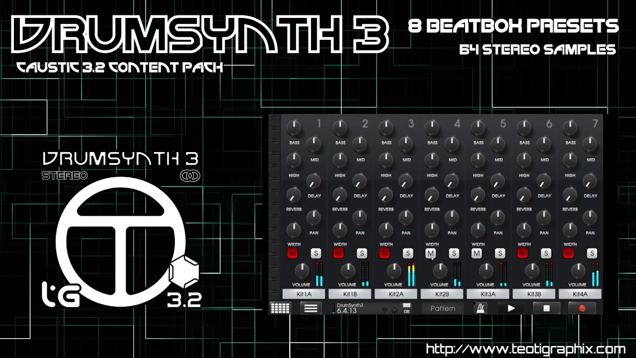 Caustic 3.2 DrumSynth Pack 3 - YouTube