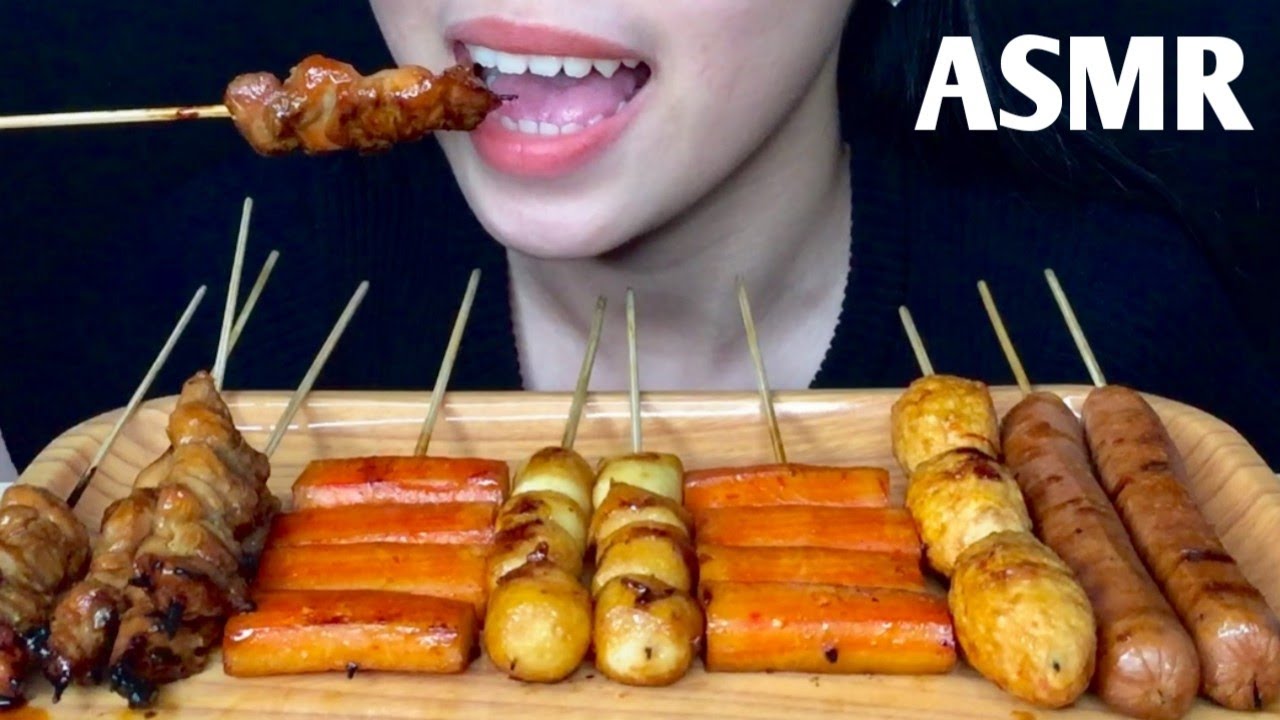 ASMR SATE AYAM, CRAB STICK, BAKSO, SUKI, SOSIS BAKAR | EATING SOUNDS ...
