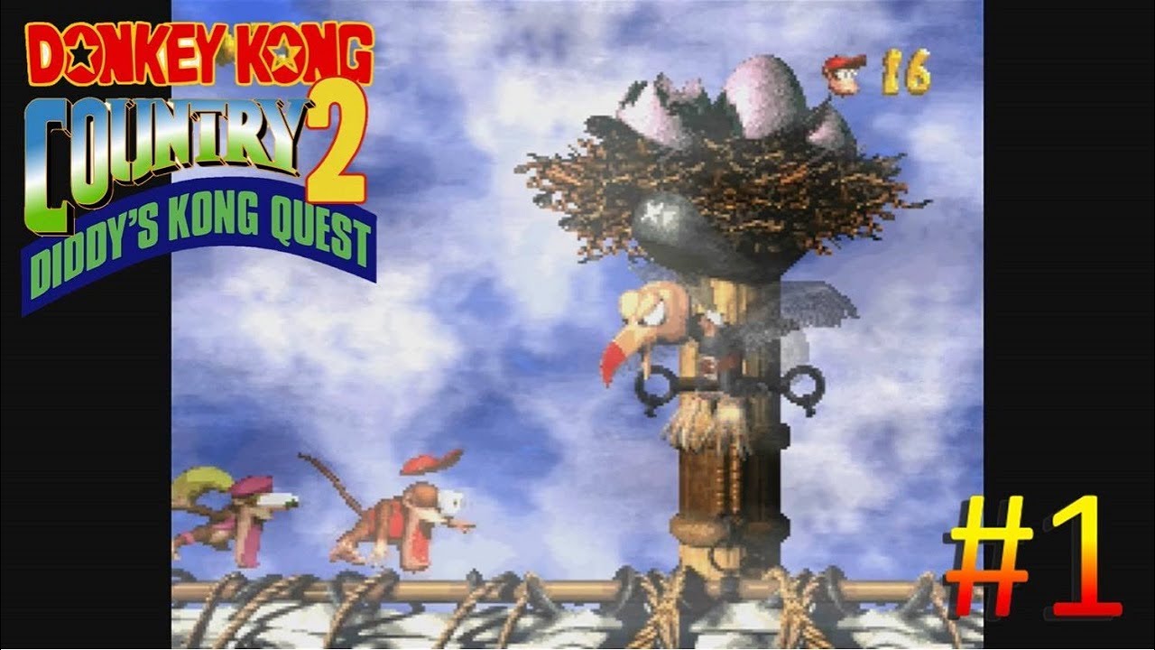 Donkey Kong Country 2: Diddy Kong's Quest - Krow Boss Fight - YouTube
