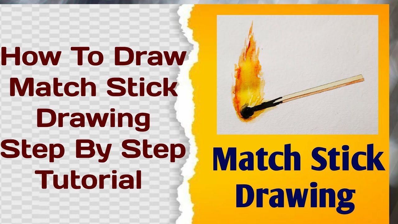 How to draw match stick easy drawing / TL91 - YouTube
