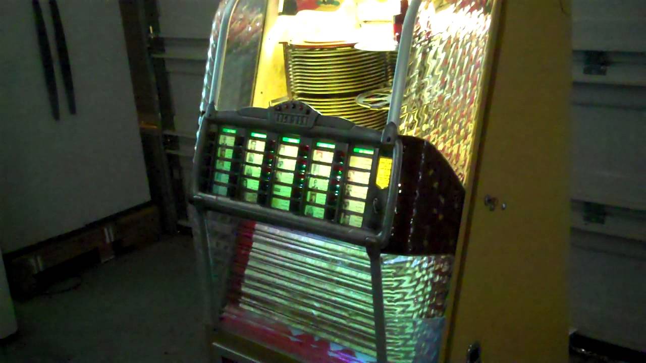 1950 model 1432 Rockola Juke Box playing A side of Record - YouTube