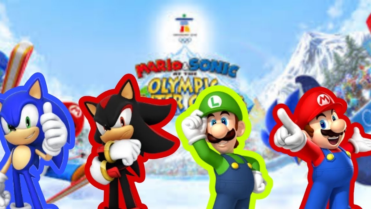 MARIO & SONIC AT THE WINTER OLYMPIC GAMES! (Sonic vs Shadow vs Luigi vs ...
