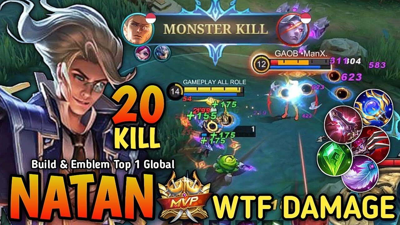 20 Kills!! Natan New ONE SHOT Build and Best Emblem To ONE vs ALL ...
