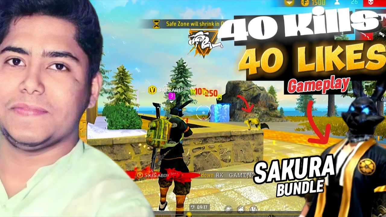 40 KILLS WITH 1ST GOLDEN SAKURA BUNDLE 🔥 || GARENA FREE FIRE 🎯 - YouTube