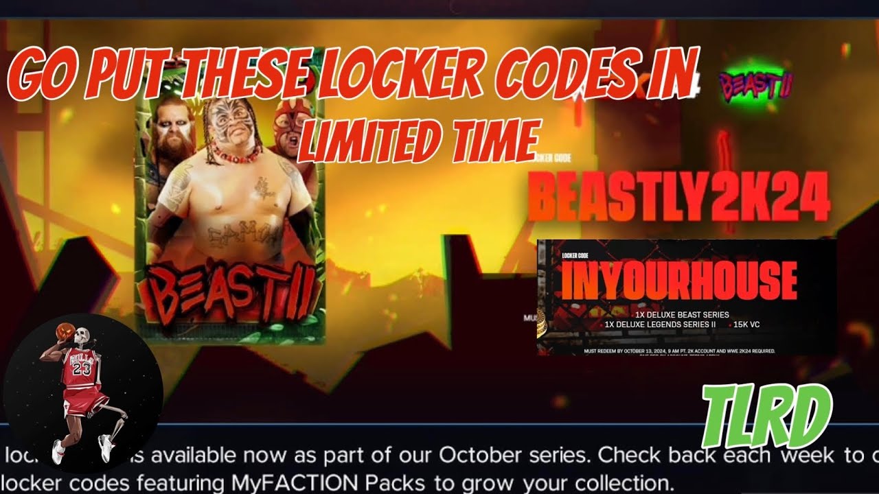 WWE 2K24 Here's two locker codes for you. Go and redeem them. - YouTube