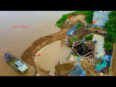 Another great project and the experts have poured soil to make a dam ...