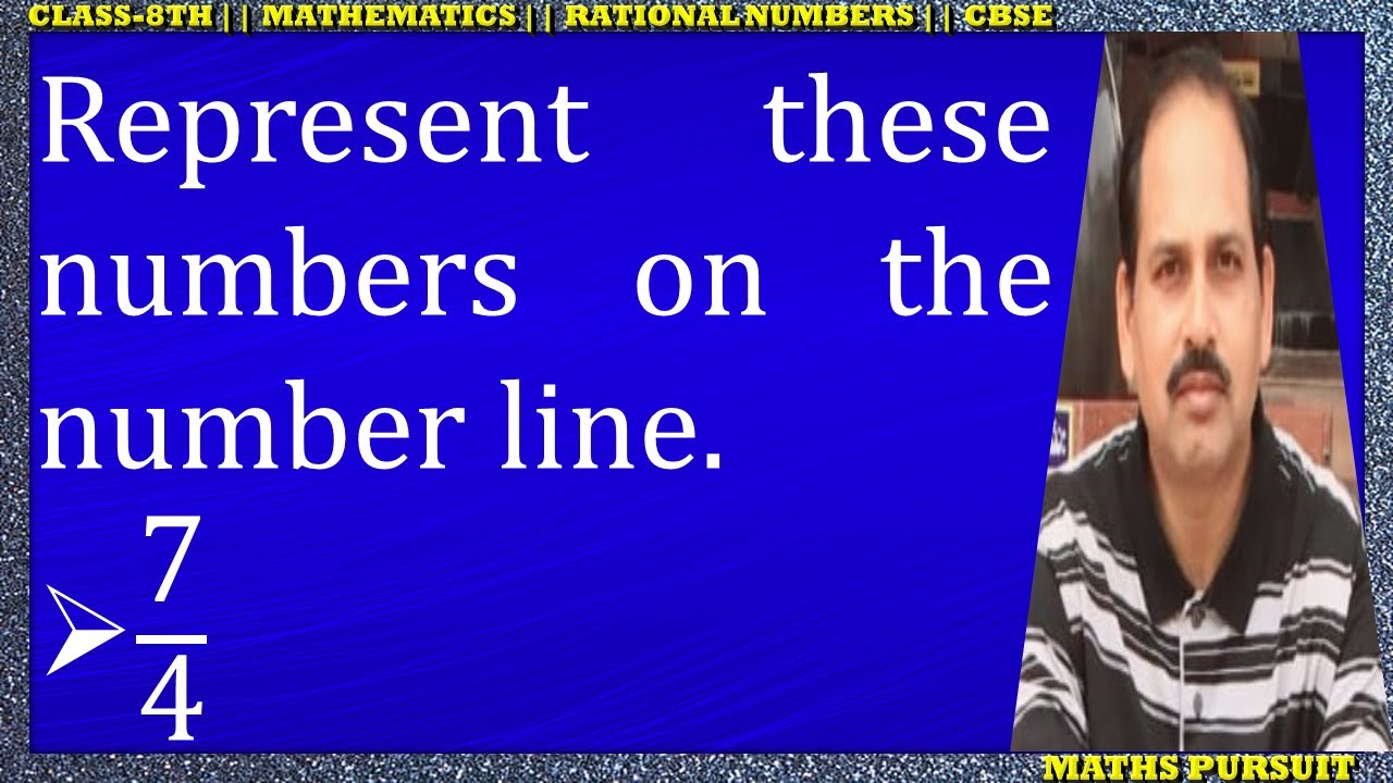 Represent these numbers on the number line: 7/4 - YouTube