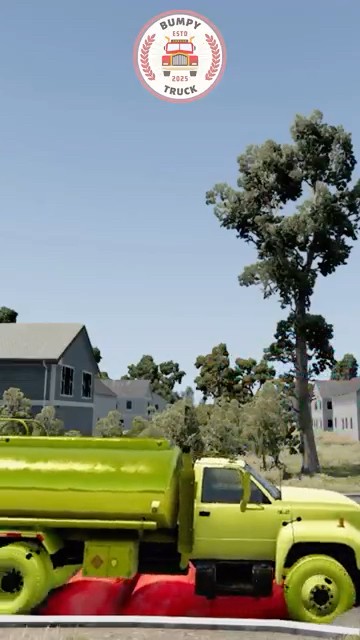 BeamNG.drive Truck #120 FIRE DEPT. CARGO TRUCK Tows YELLOW WATER TANKER ...