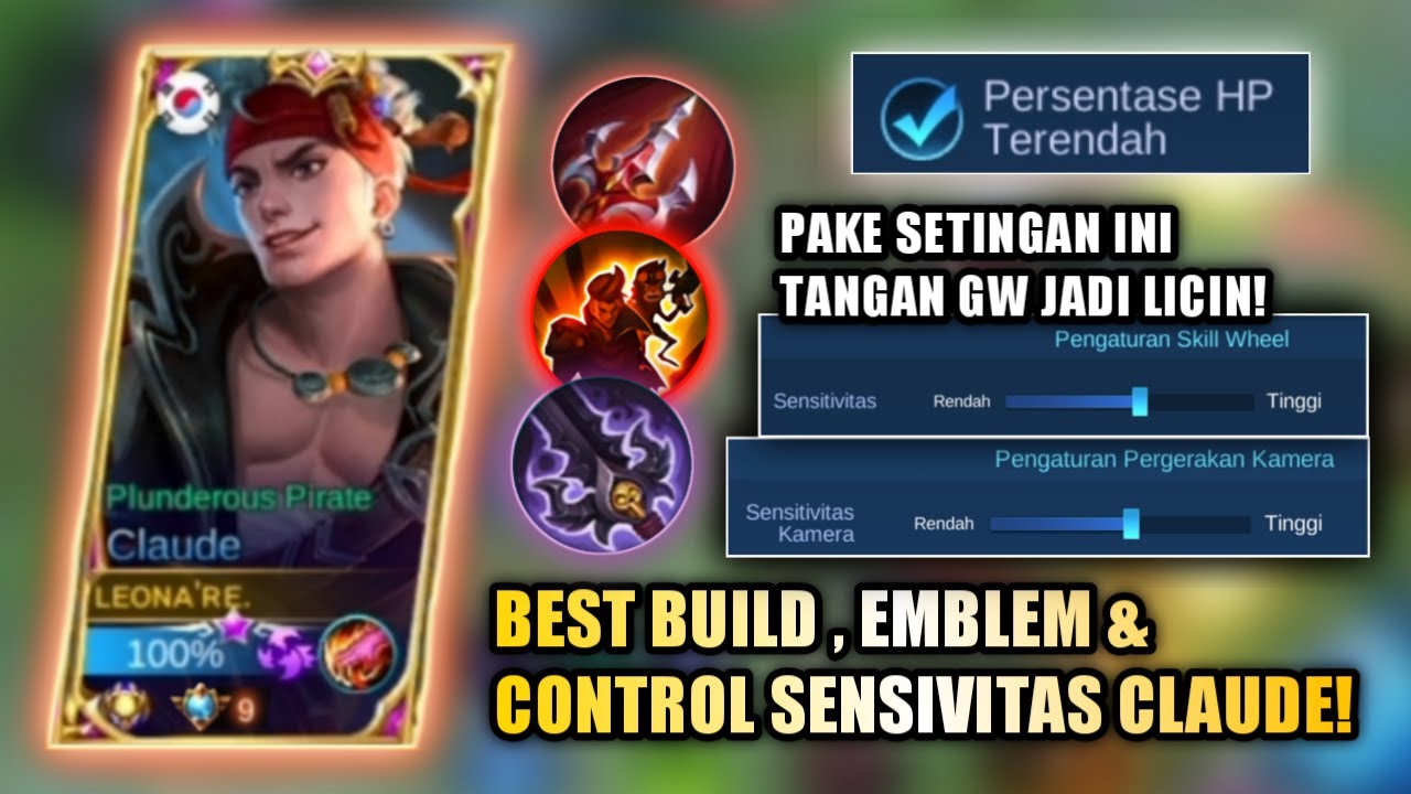 BEST SETTINGS CONTROL & SENSIVITY FOR CLAUDE | TOP GLOBAL CLAUDE ...