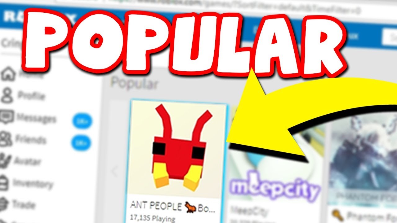 I'M ON THE ROBLOX FRONT PAGE - YouTube
