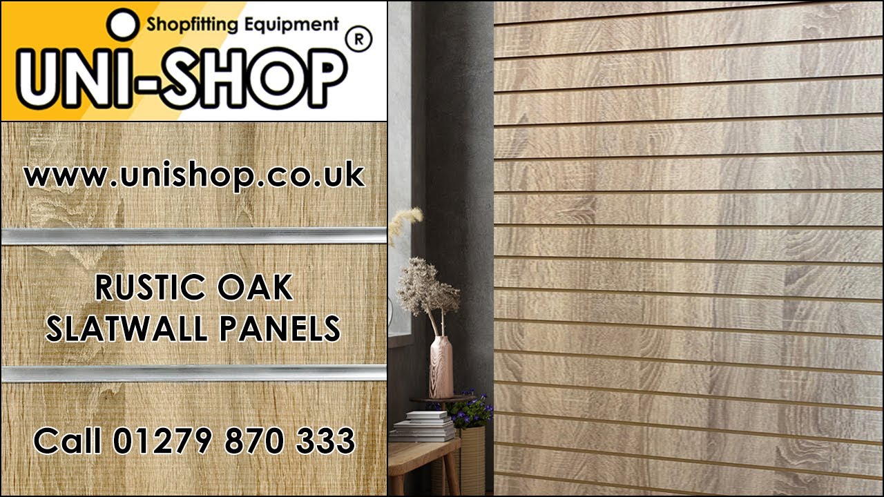 Rustic Oak Slatwall Panels - YouTube