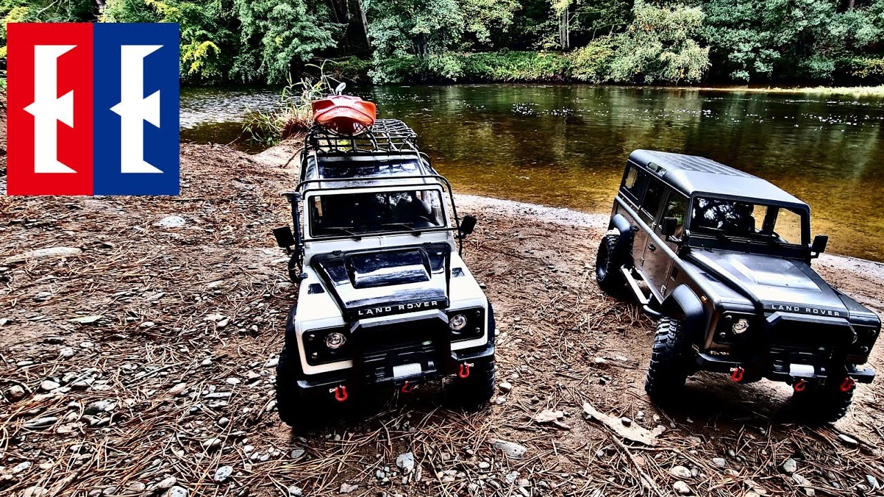 Double-E Hobby s 1/8th scale Land Rover Defender D110 and crew cab ...