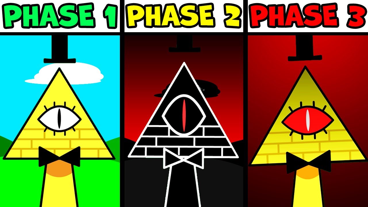 All Phases in New Incredibox Sprunki OC of Bill Cipher: From Phase 1 to ...