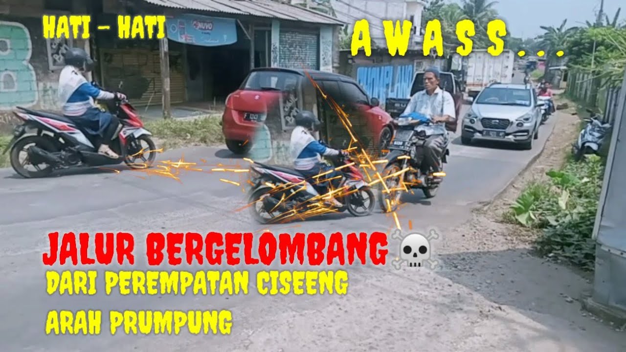 Jalur Ci se'eng arah perumpung hosmix aspal bergelombang dan sangat ...