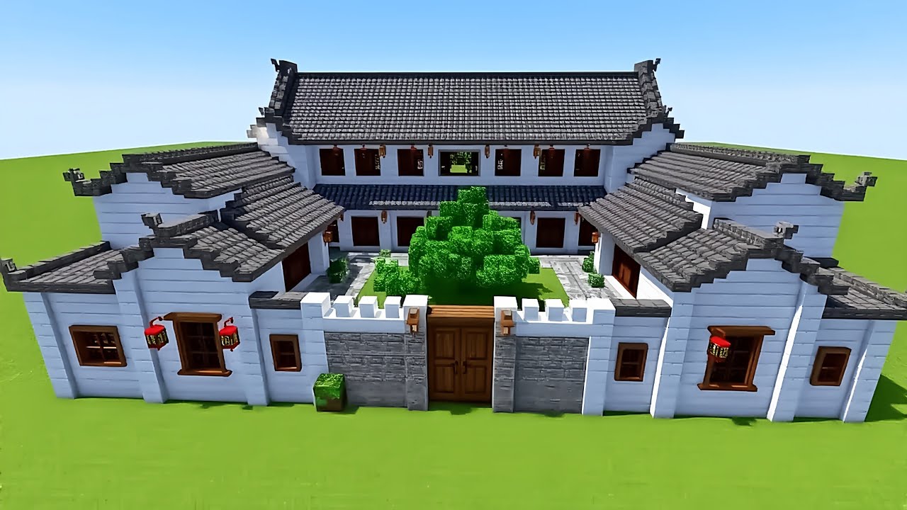 "Traditional Asian Courtyard House Build in Minecraft" - YouTube