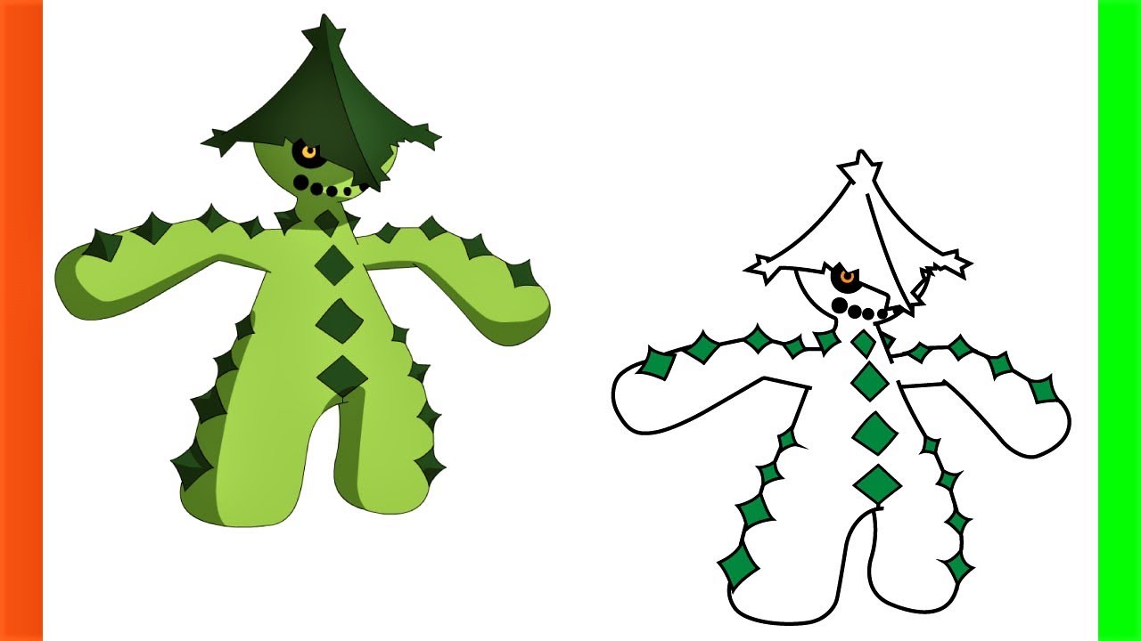 How To Draw Cacturne Pokemon | Step By Step Drawing - YouTube