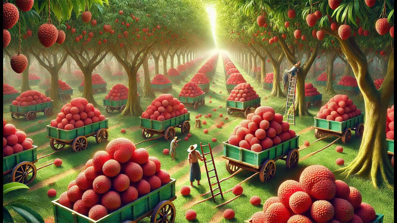 How to Harvest Thousands of Tons of Lychee: Advanced Processing ...