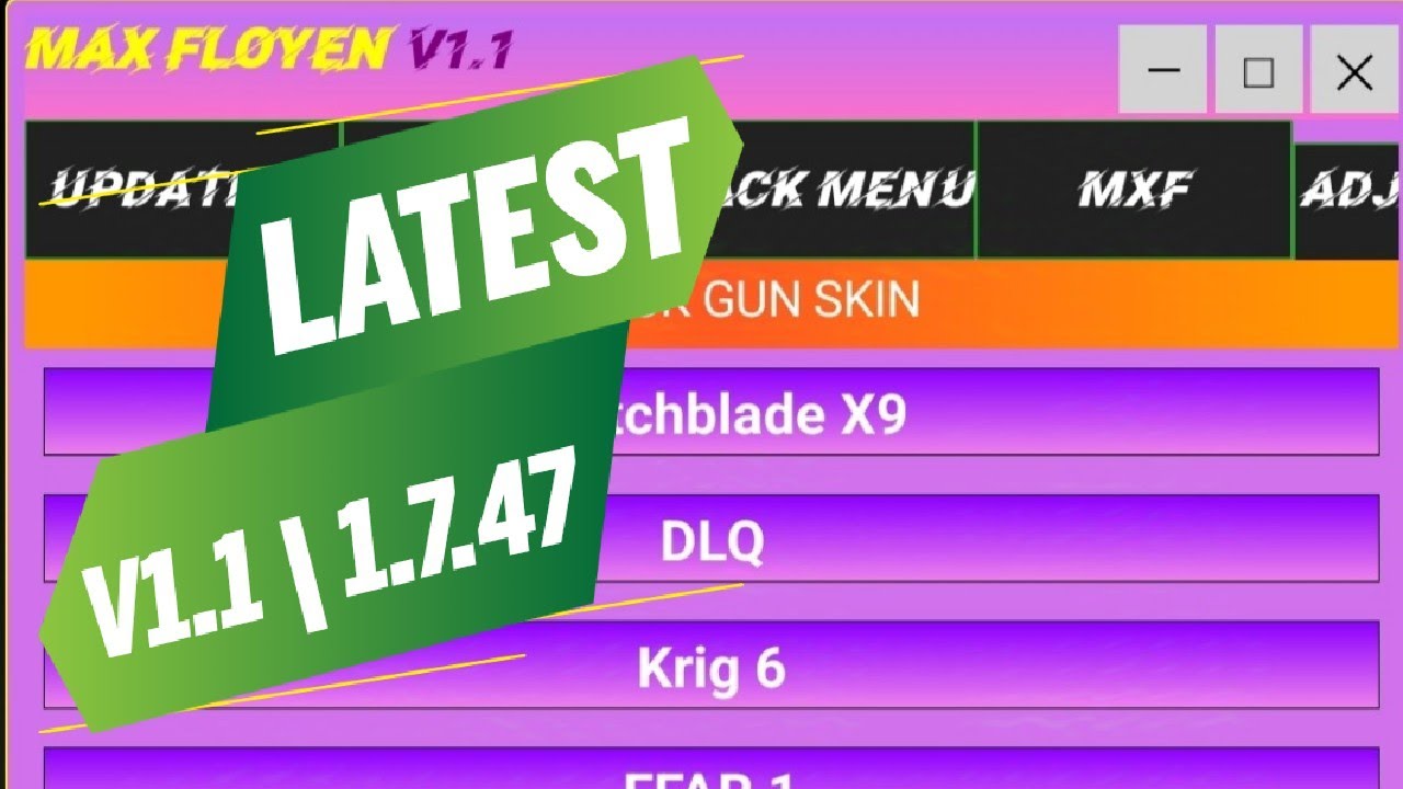 FREE CODM:S.KOREA || MOD MENU 1.7.47 CHEAT MXF v1.1(UPDATED) - YouTube