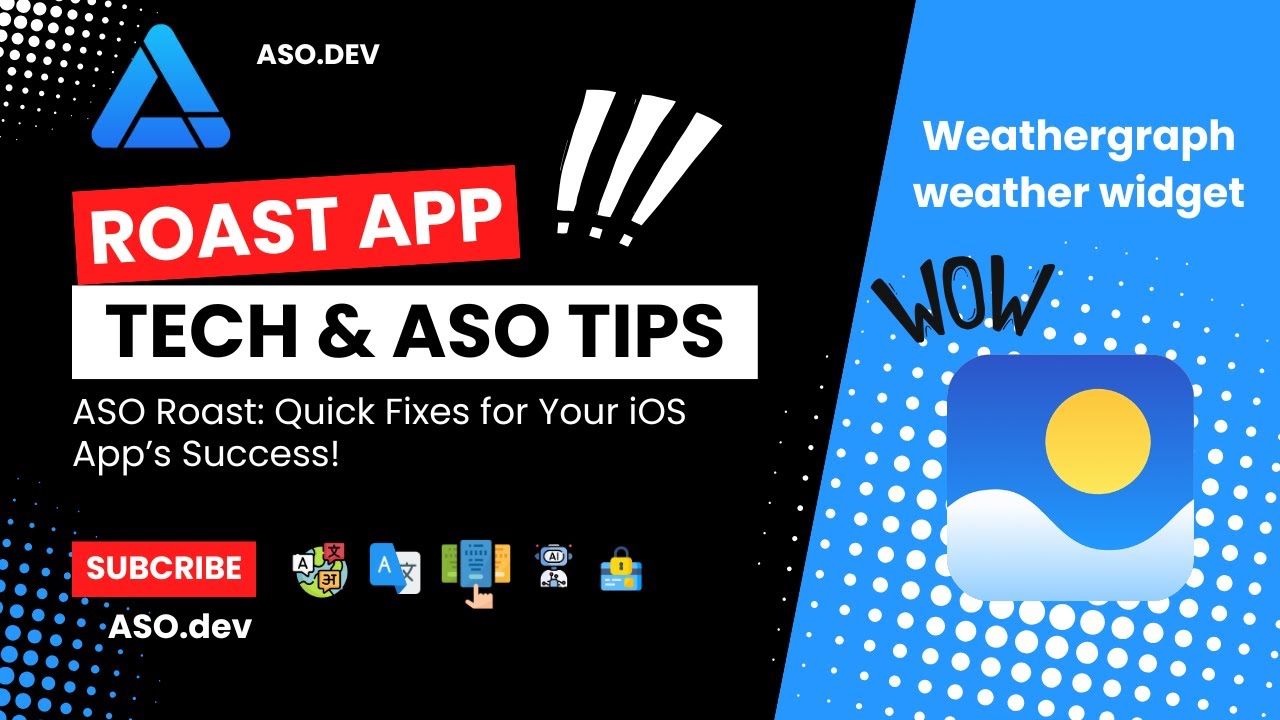 #3 ASO & Tech Tips by ASO.dev | Indie iOS App Review "Weathergraph ...