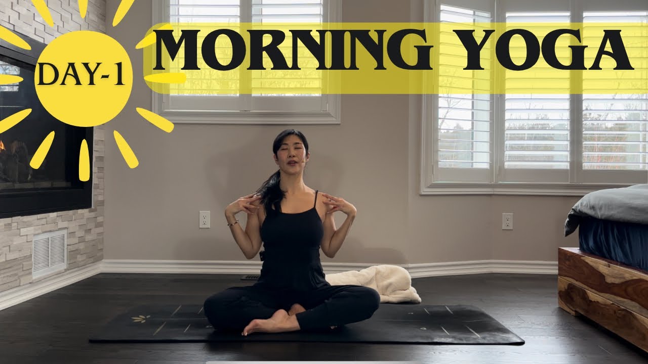15 Minutes Morning Yoga Flow || Day-1 Full Body Flexibility & Mobility ...