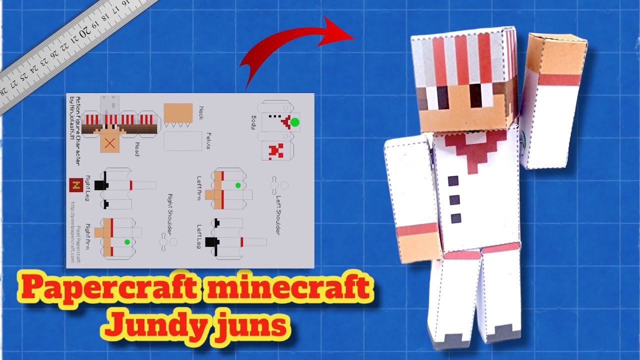 membuat minecraft @jundyjuns dari kertas | papercraft - YouTube