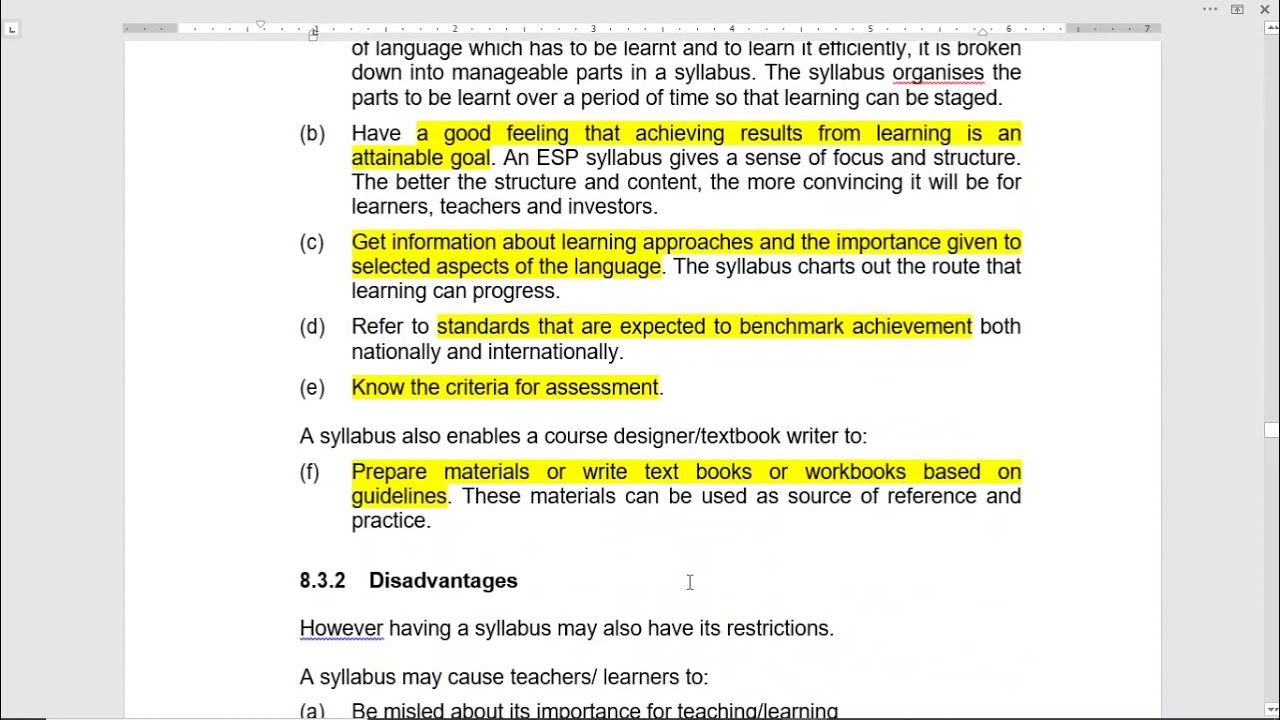ESP - Course Design /Syllabus (Topic 8) - YouTube
