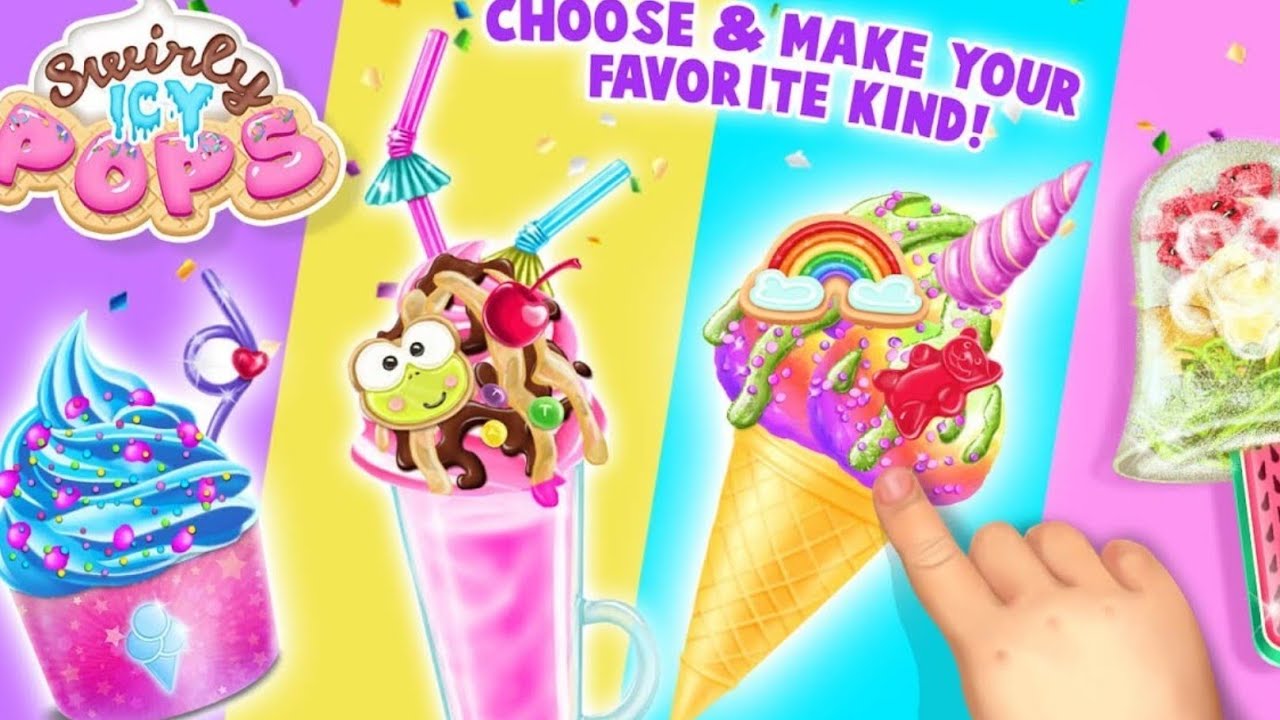 Swirly Ice Pops - Creat ice cream - TutoToons - part 1 - YouTube