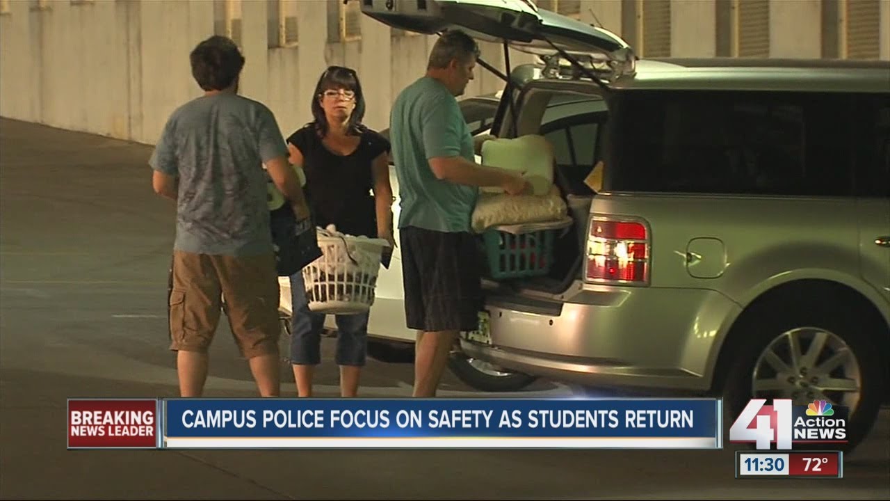 UMKC campus police focus on safety as students return - YouTube