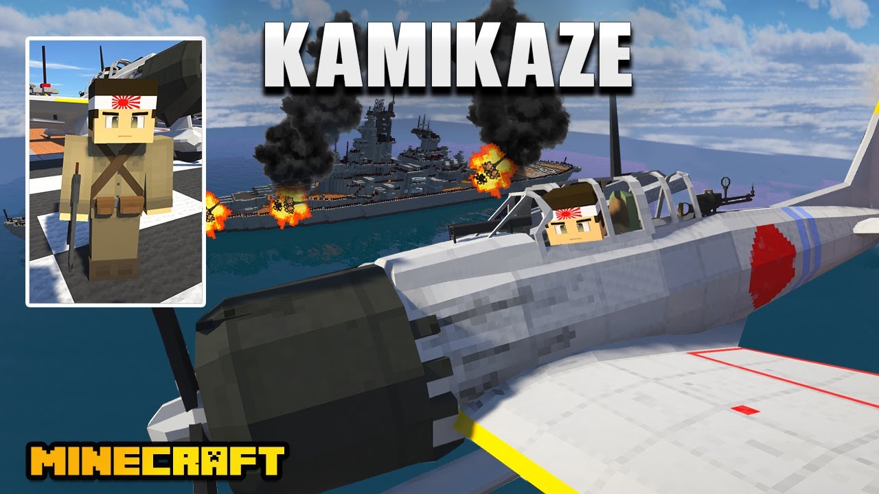 KAMIKAZE - ATTACK ON A BATTLESHIP | Minecraft Pacific war - YouTube