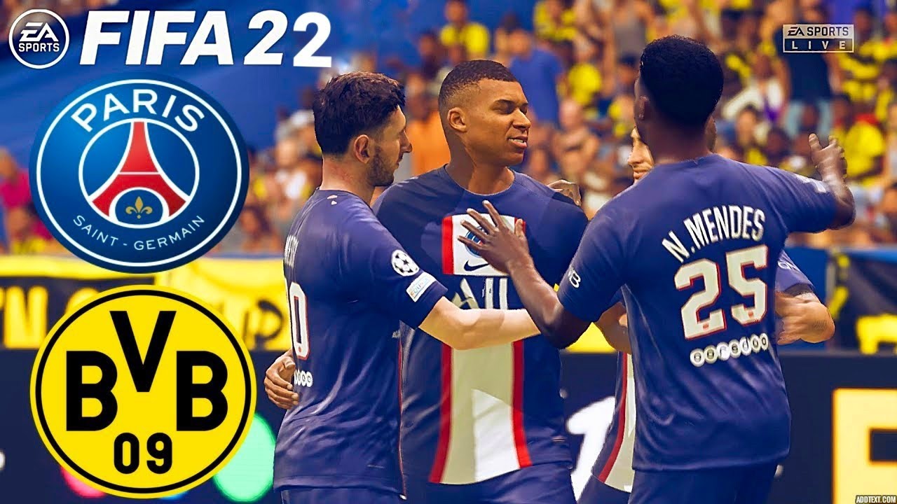 Champions League Round - 16 Leg - 2 (Dortmund vs PSG) FIFA 22 (MHT 10 ...