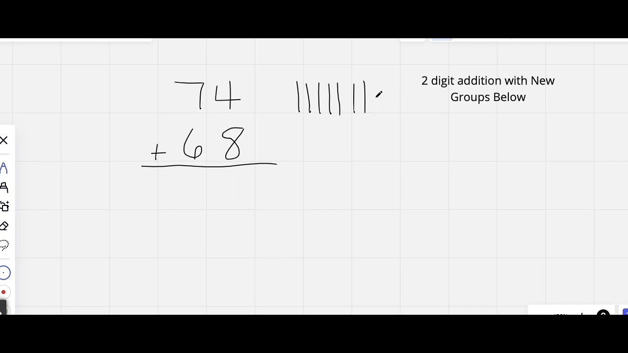 New Groups Below Method for 2-Digit Addition - YouTube