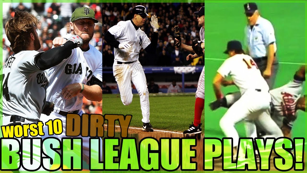 Top 10 BUSH LEAGUE & DIRTY Plays In MLB HISTORY (Film Era) - YouTube