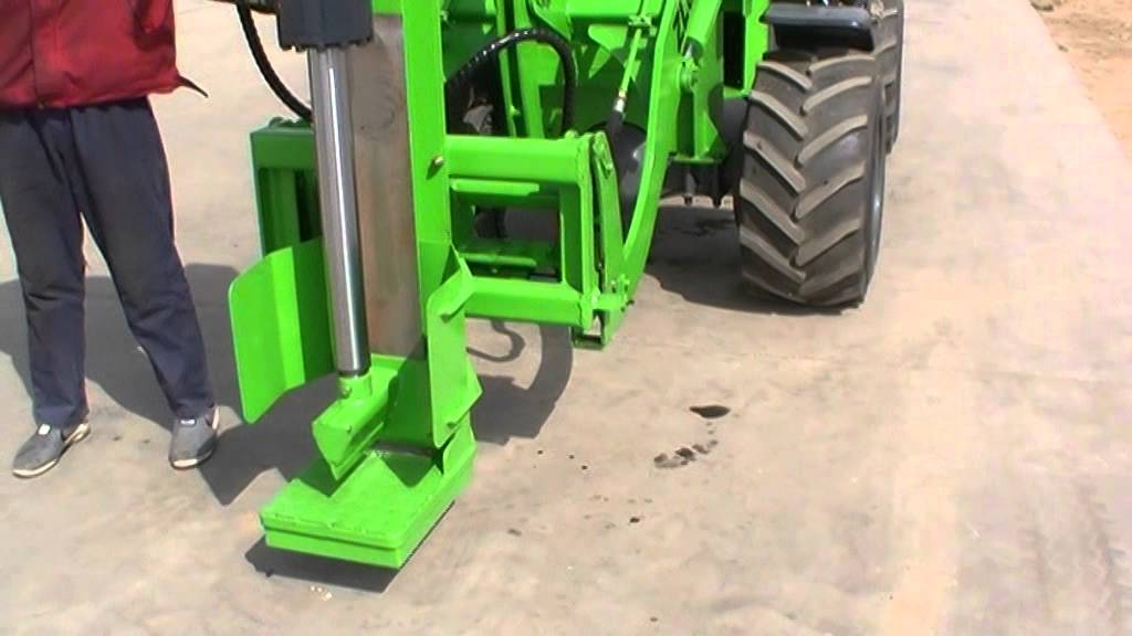 Log splitter attachment for loader - YouTube