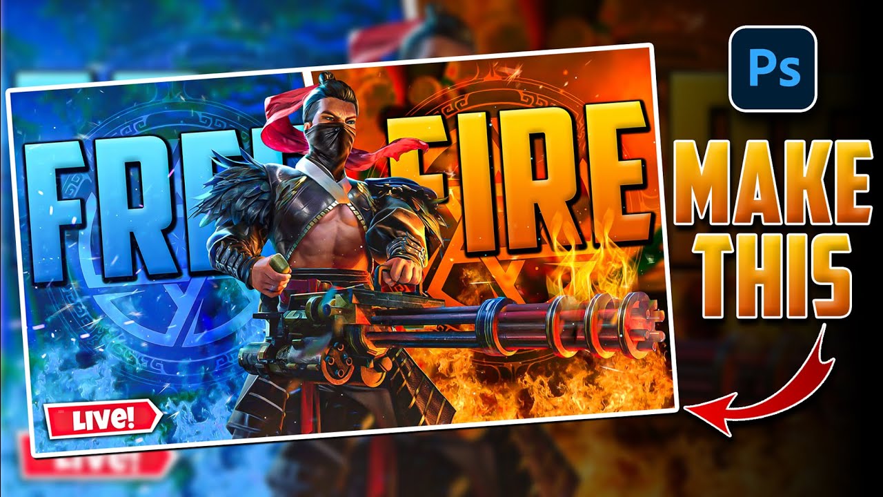 Haw To Make Professional Gaming Thumbnail For YouTube || Ps Photoshop ...