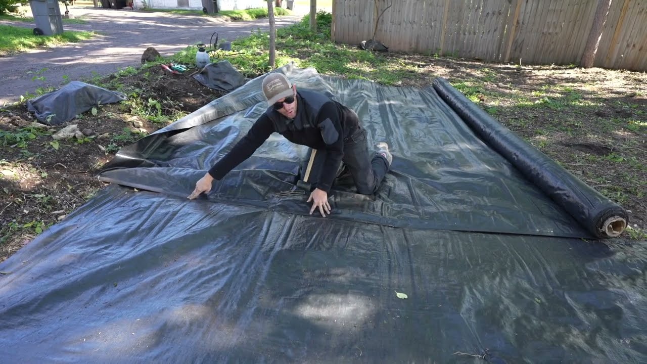 Plastic Installation; Smothering Existing Vegetation - YouTube