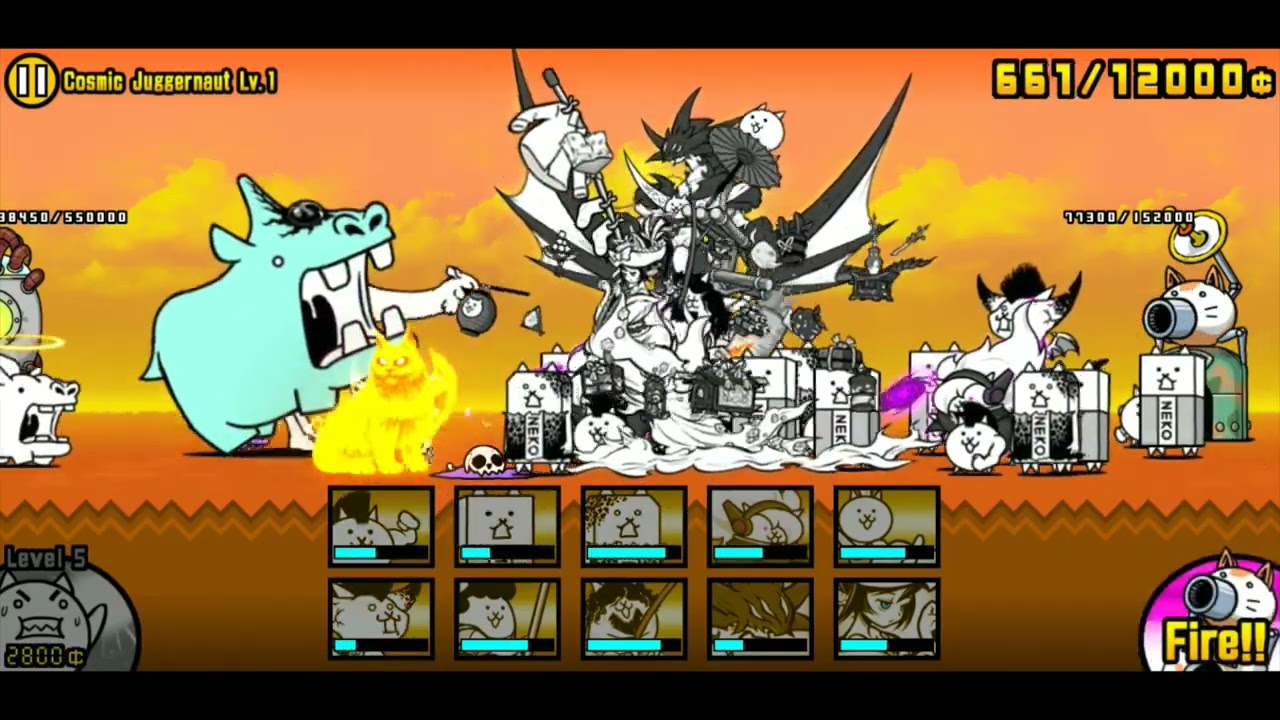 Battle Cats Cosmic Juggernaut Lv1 - YouTube