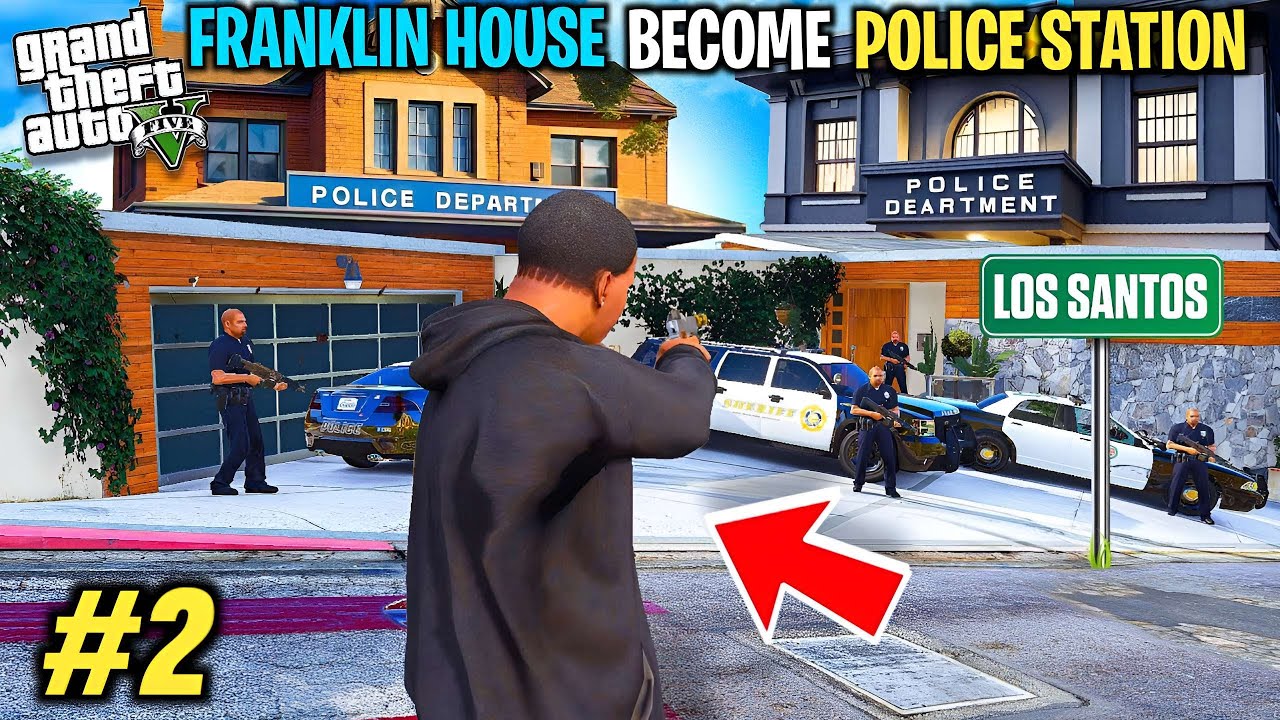 GTA 5 : Franklin's House Becomes Police Station In Gta 5 ! (GTA 5 mods ...