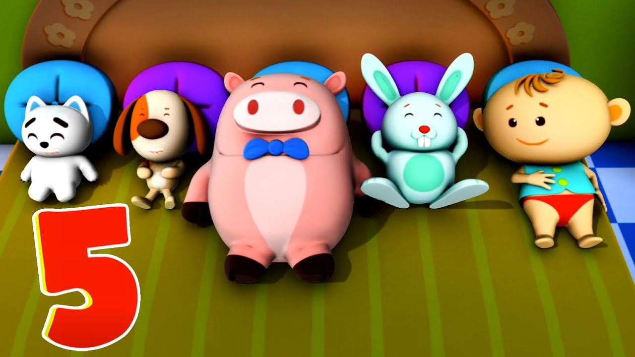 Five In The Bed Nursery Rhymes And Baby Songs - YouTube