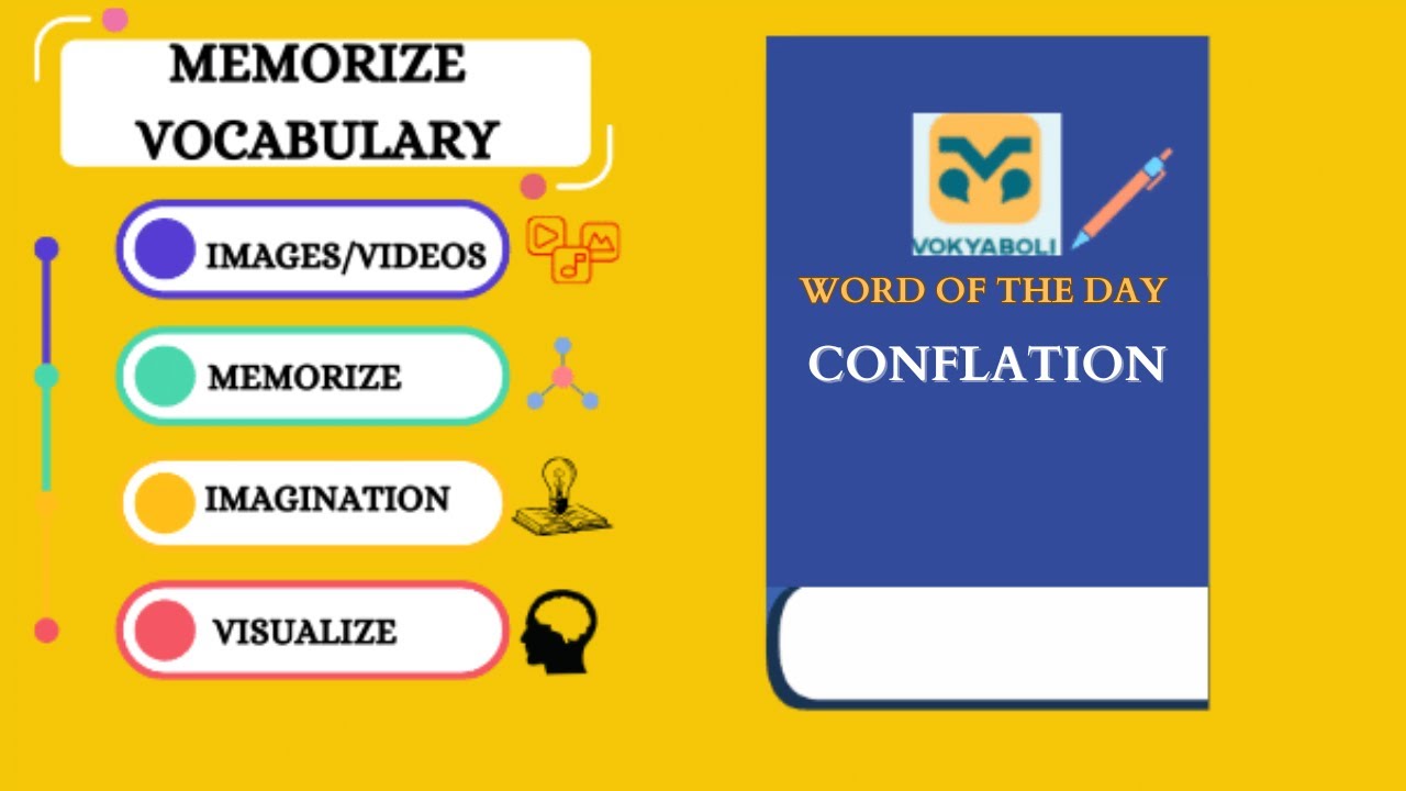 Memorize Vocabulary | Learn meaning of CONFLATION using visualization # ...