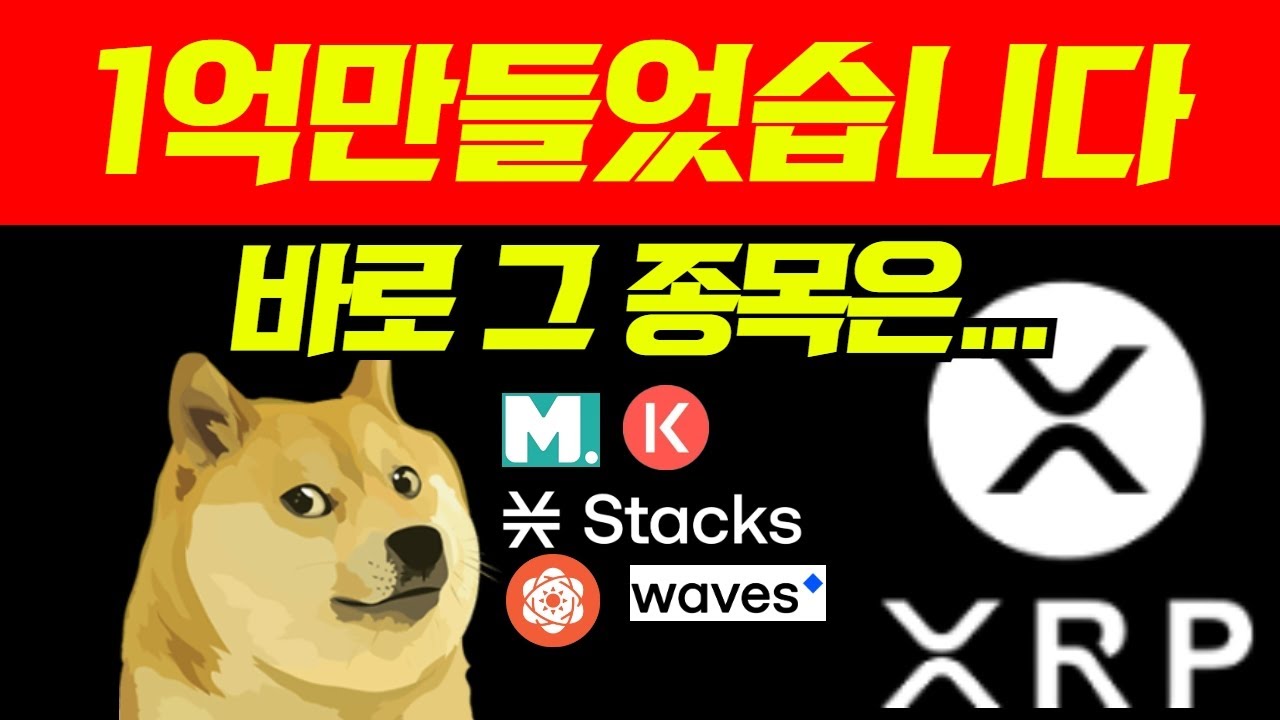 저녁 긴급속보 🔥드디어 1억만들었습니다 그 종목은 바로이것입니다 리플xrp 파이코인pi 도지코인 비트코인캐시 이것만 매수
