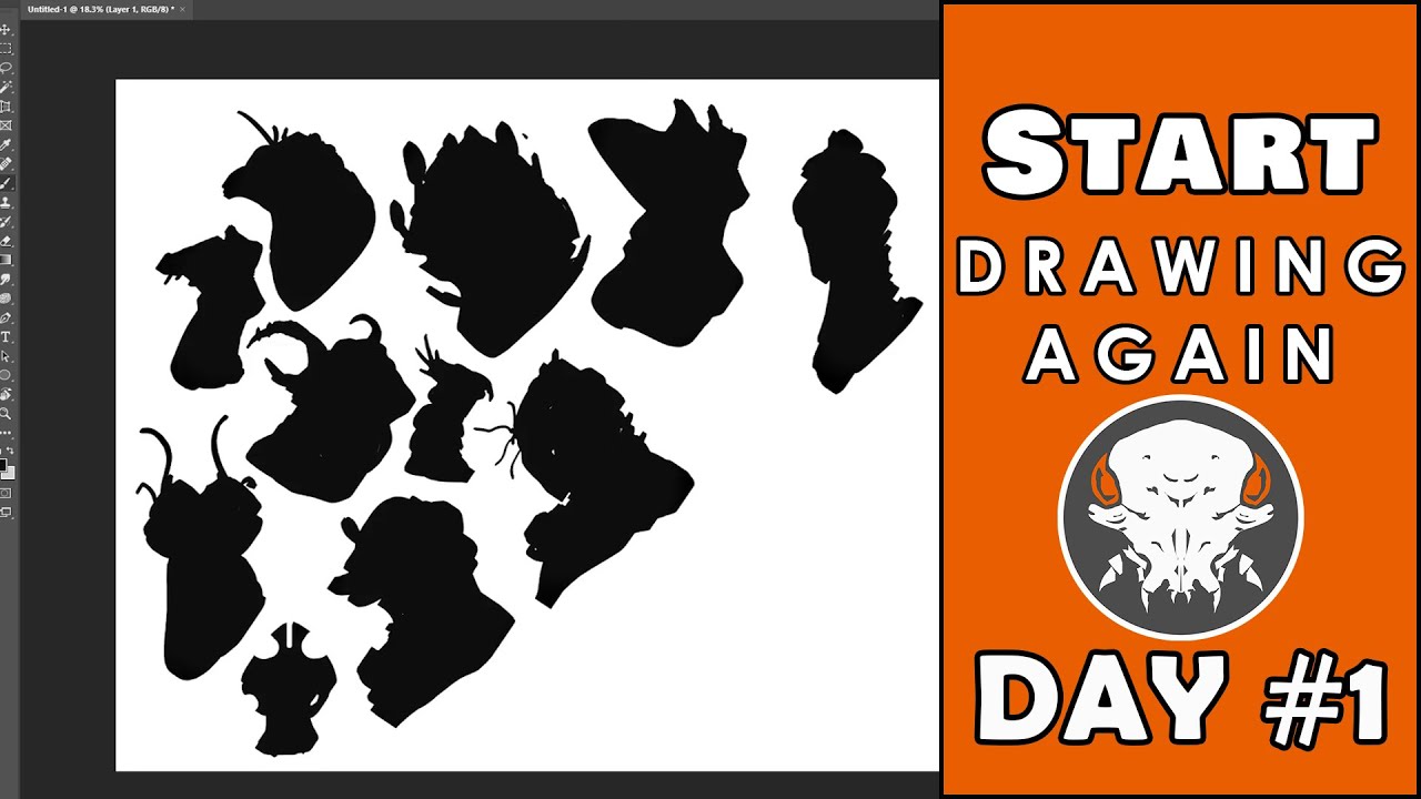 7-Day Digital Drawing Challenge: Day 1 - Easy Creature Busts in ...