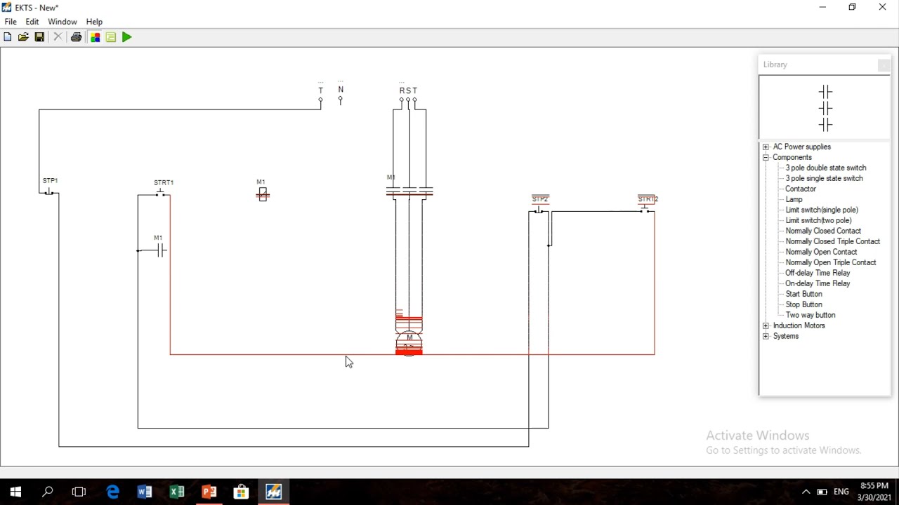 Motor Control in Two Location Stop Start EKTS simulator - YouTube